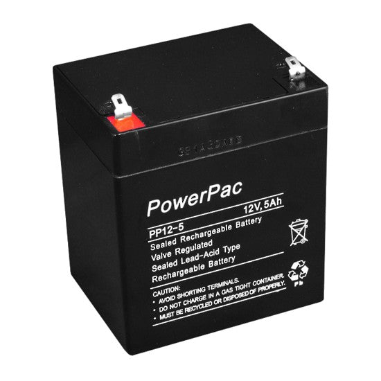 Powerpac Sealed Lead Acid Battery 12V 5Ah — Ideal Electrical Suppliers ...