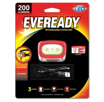 Eveready Headlight Value Rechargeable 200lm — Ideal Electrical ...