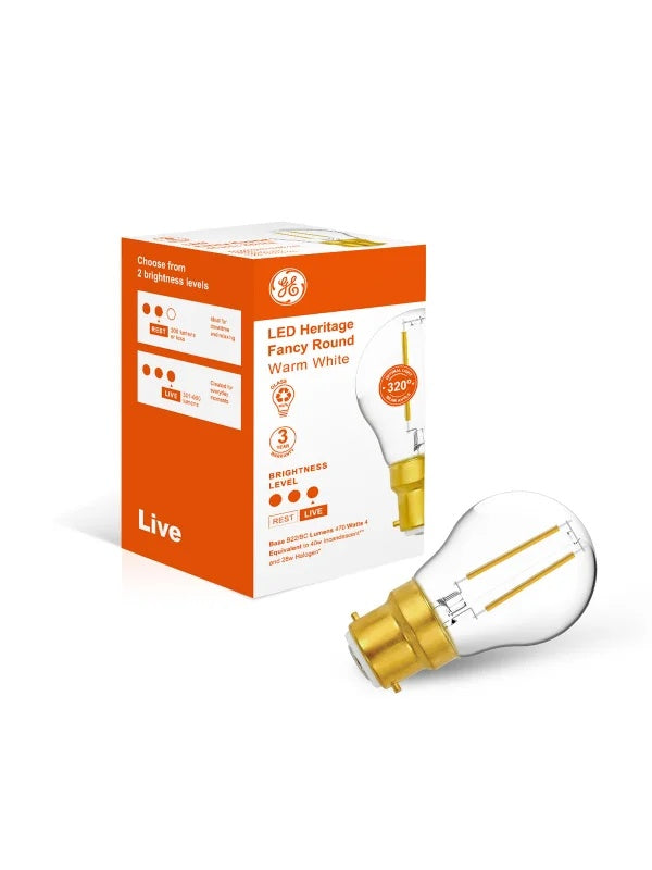 Lamp LED Heritage Lustre 4W BC WW 470lm — Ideal Electrical Suppliers ...