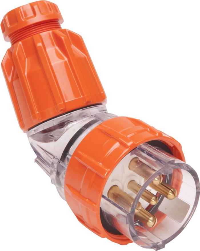ISO Plug Angled 5Pin 50A 500V Orange — Ideal Electrical Suppliers Limited