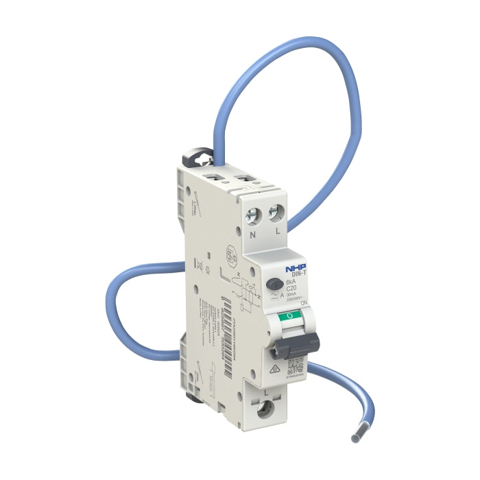 DIN-T RCBO 1P+N 13A 6kA C-Curve 30mA Type A — Ideal Electrical ...