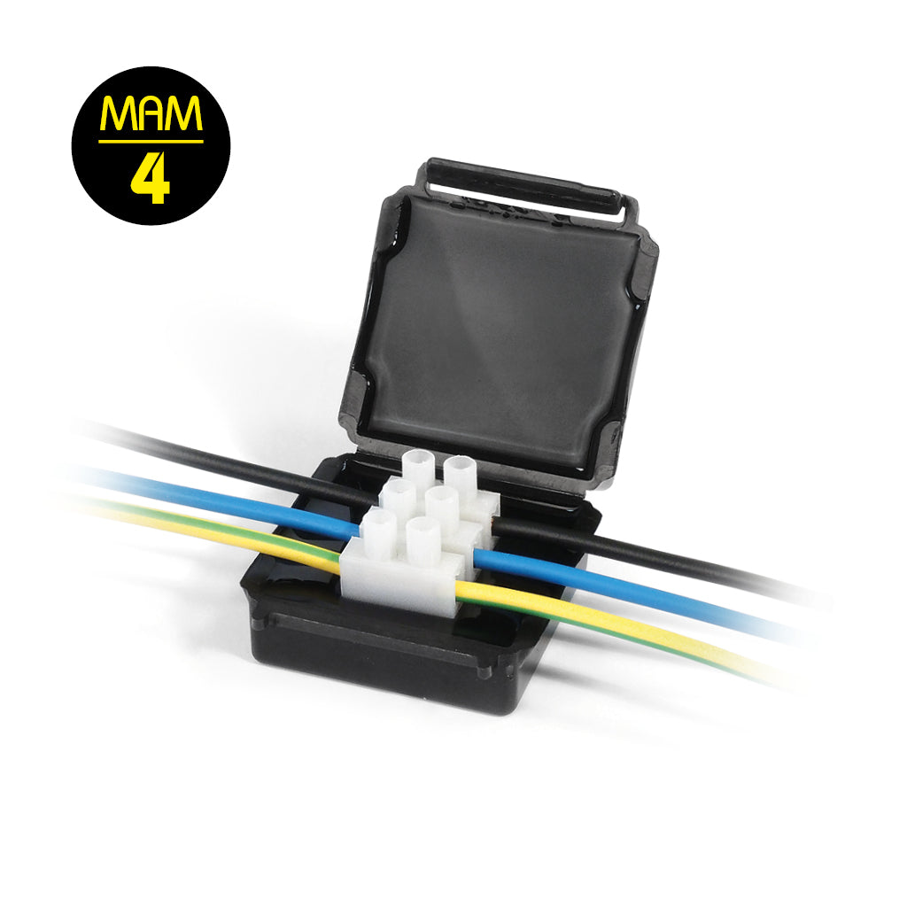 Gel Box 52 x 53 x 29mm 4mm with Thru Connectors — Ideal Electrical ...