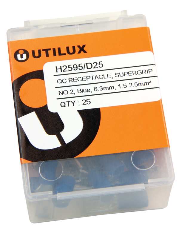 Supergrip QC Terminal 6.3mm Blue (PK25) — Ideal Electrical Suppliers ...