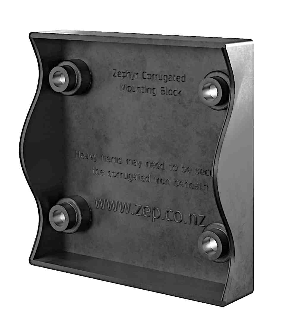 Mounting Block Corrugated Black — Ideal Electrical Suppliers Limited